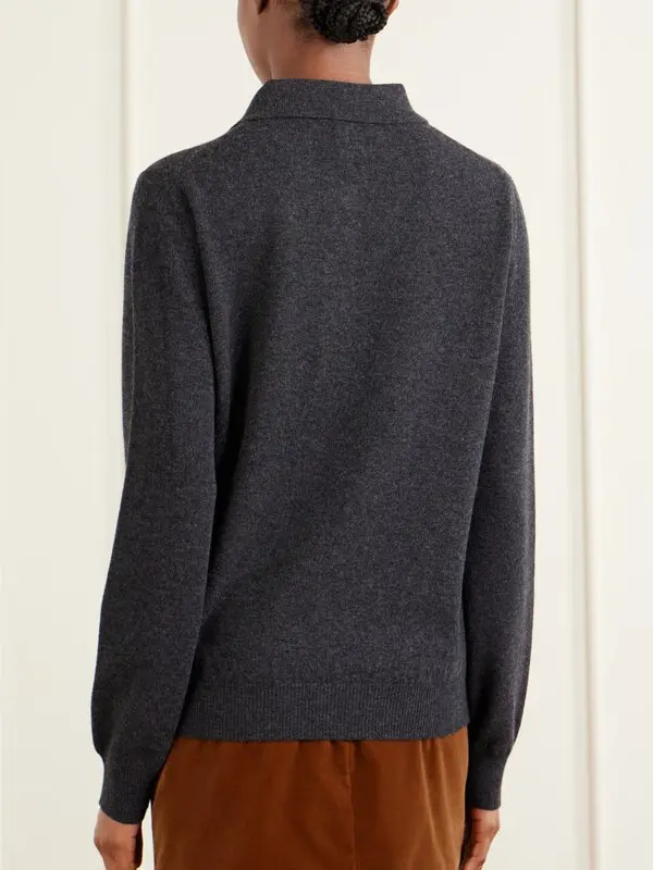 BLAZÉ MILANO Highland Wool And Cashmere Blend Polo Collar Sweater