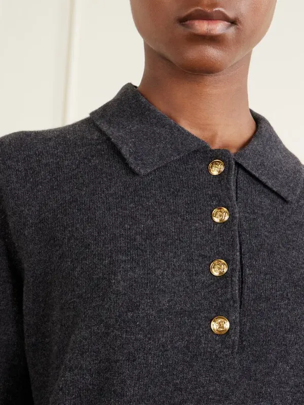 BLAZÉ MILANO Highland Wool And Cashmere Blend Polo Collar Sweater