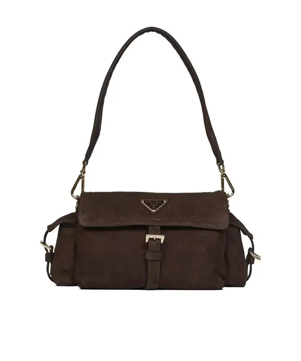 Prada Logo Shoulder Bag - Brown