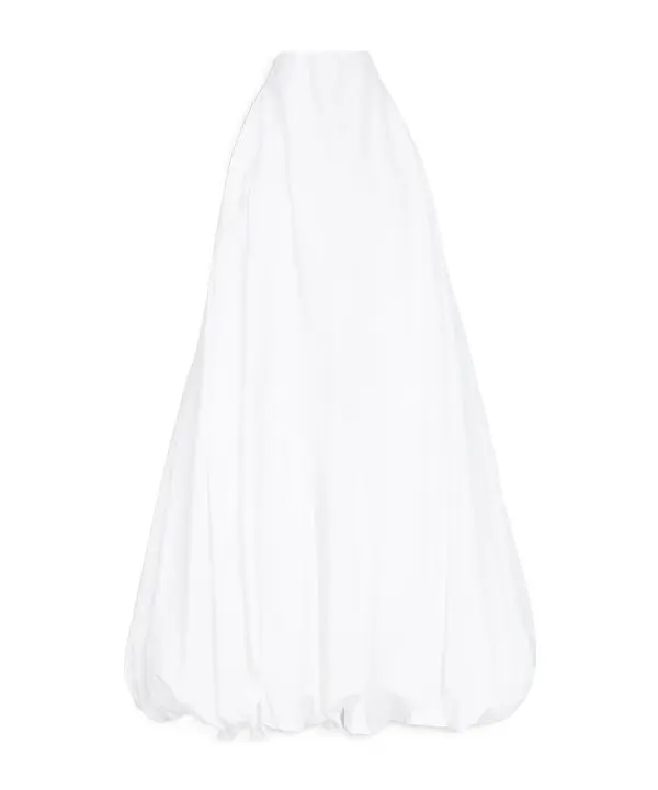 Alaïa Balloon Poplin Dress - White