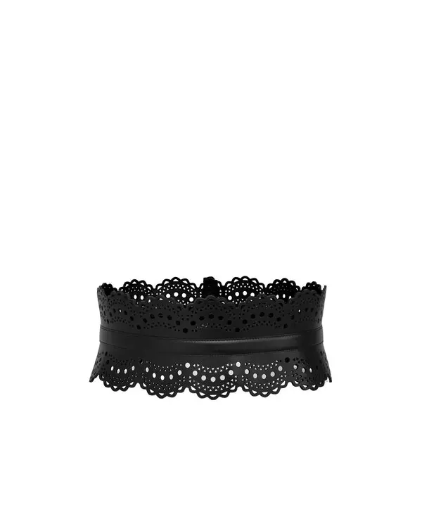 Alaïa Bustier Belt In Vienne Wave Calfskin
