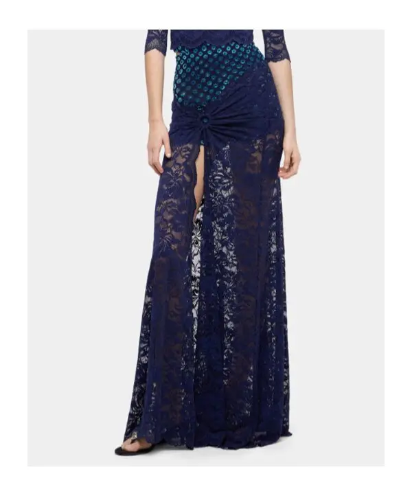 Rabanne Trompe-l'œil-effect Lace Maxi Skirt