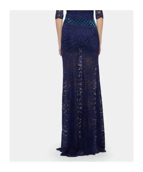Rabanne Trompe-l'œil-effect Lace Maxi Skirt