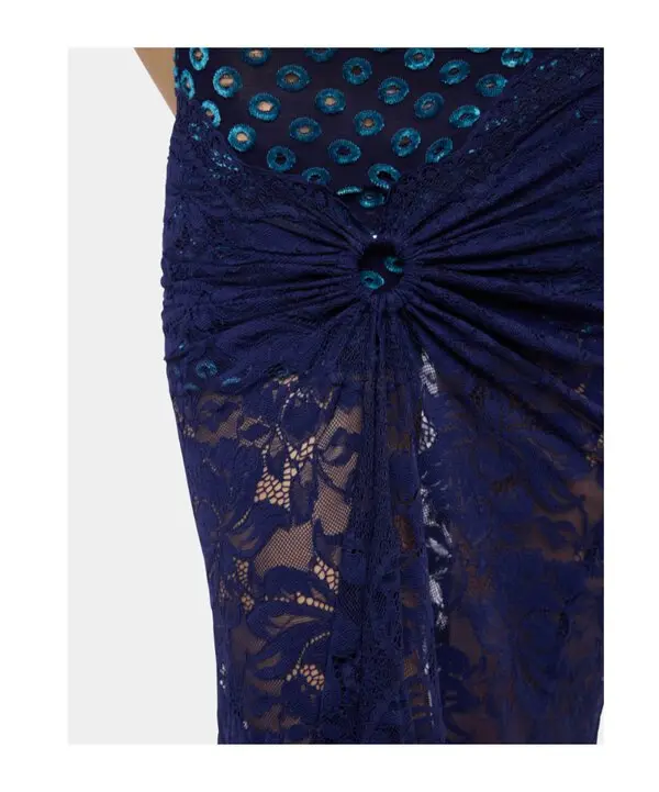 Rabanne Trompe-l'œil-effect Lace Maxi Skirt