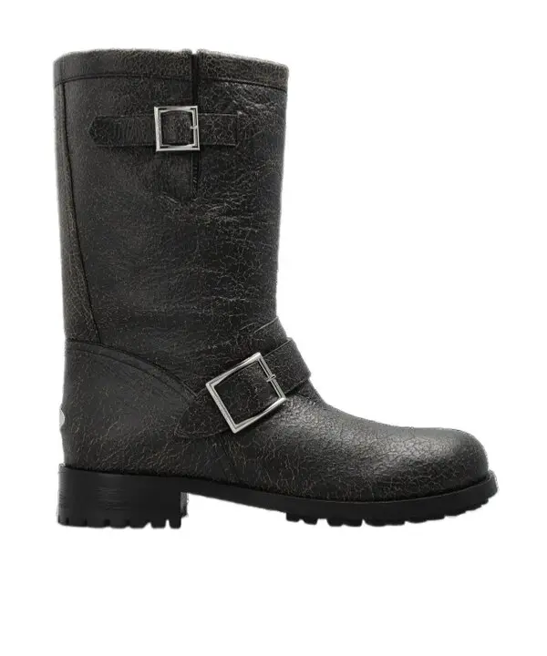 JIMMY CHOO Buckle Ankle Boots