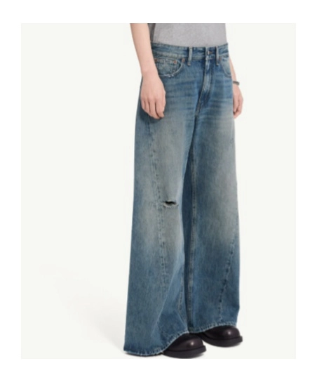 MAISON MARGIELA Distressed Wide Leg Jeans