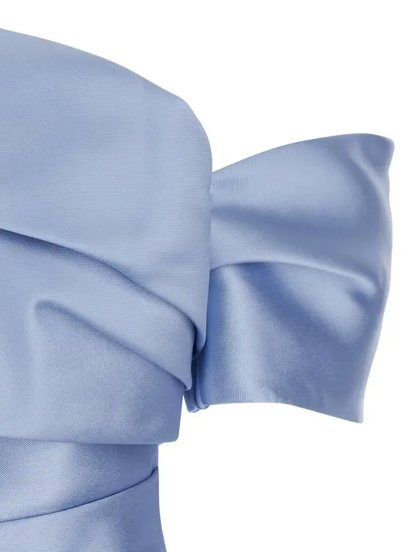 Solace Off-shoulder Peplum-detail Maxi Dress