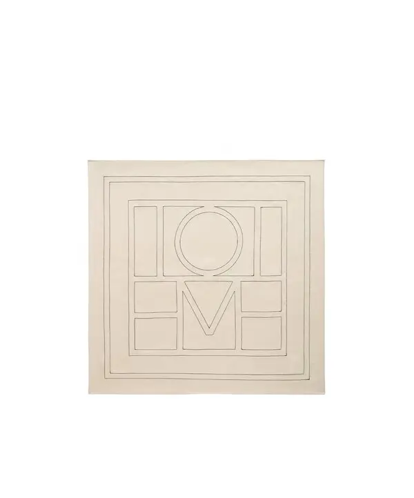 TOTEME Embroidered Letter Pattern Silk Scarf