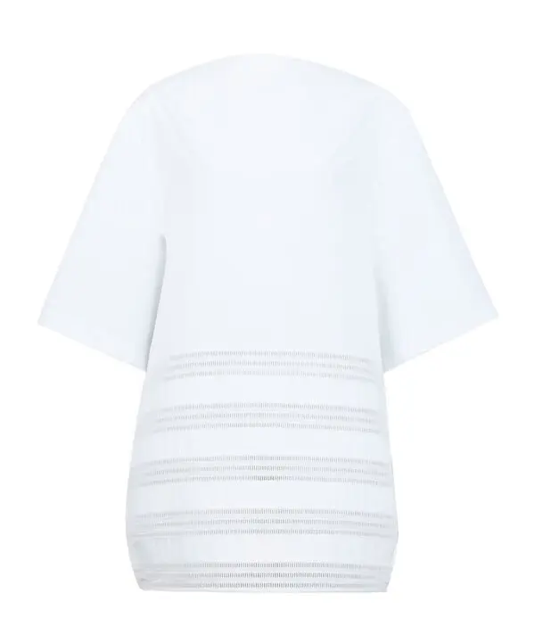 Alaïa Round Poplin Dress - White