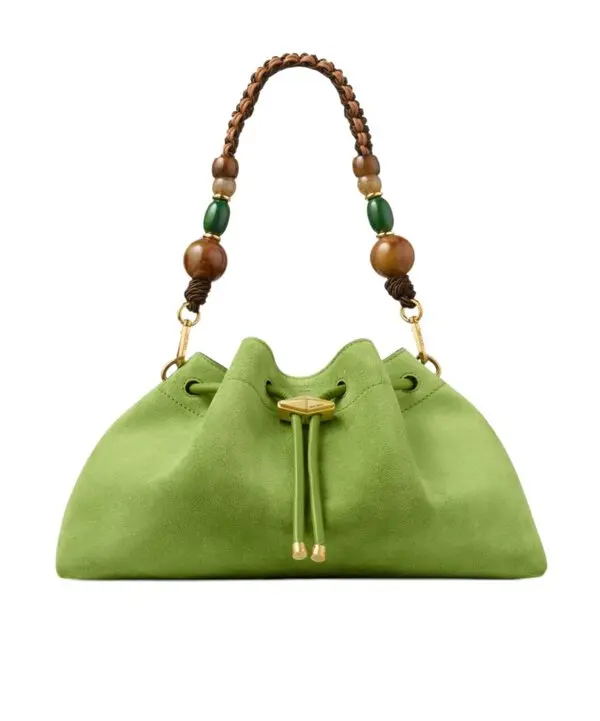 JIMMY CHOO Cinch Beaded Medium Shoulder Bag - Clover/golden