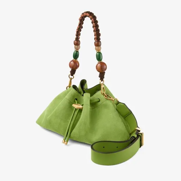 JIMMY CHOO Cinch Beaded Medium Shoulder Bag