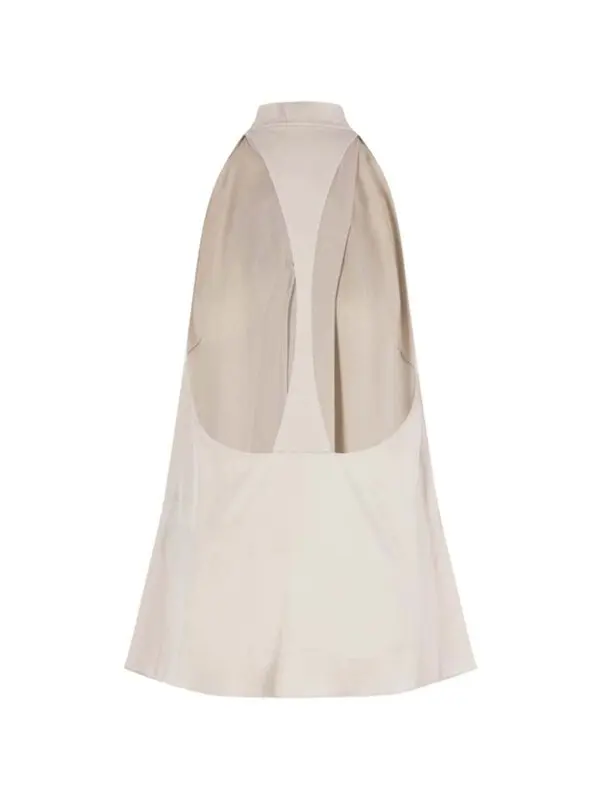 TOM FORD Halter Neck Sleeveless Top With Bow Detail - White