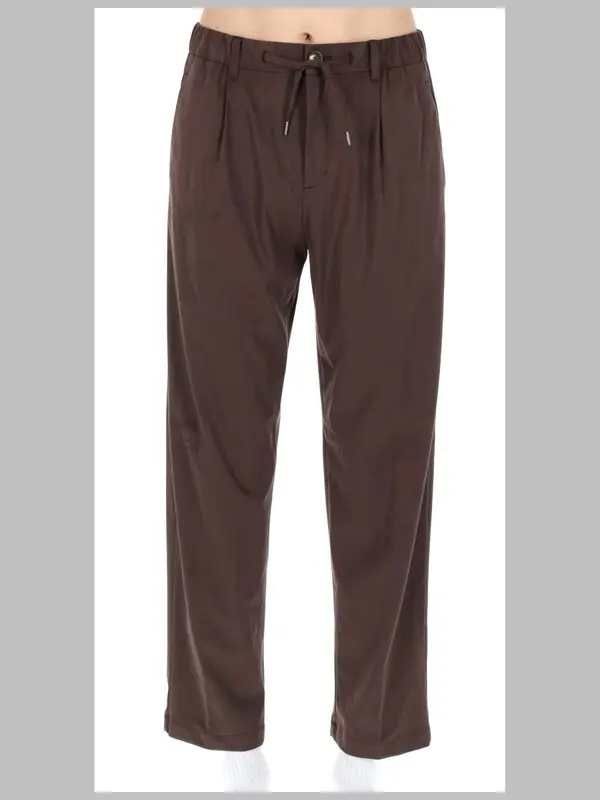 Herno Straight Leg Trousers - Dark Brown