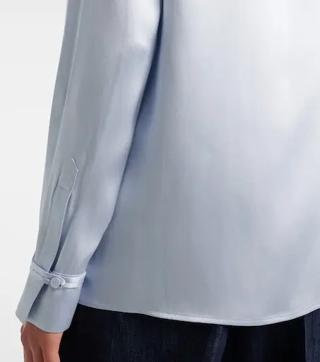 Gabriela Hearst Silk Satin Shirt - White