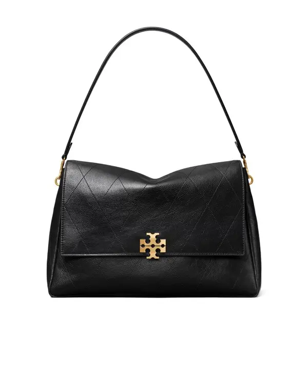 Tory Burch Large Charlie Quilted Shoulder Bag - Black