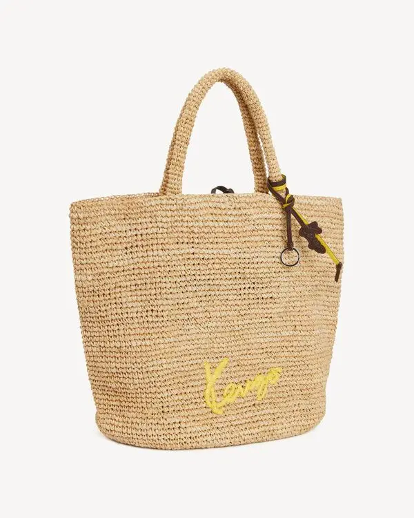Kenzo Large Basket In Raffia