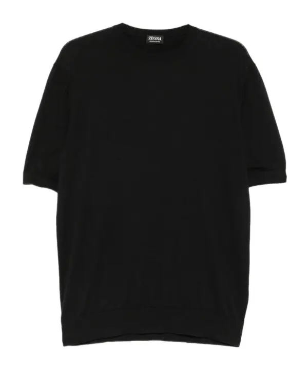 Zegna Knitted T-shirt - Black