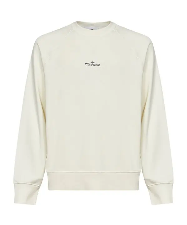Stone Island Crew Neck Sweatshirt - Ivory