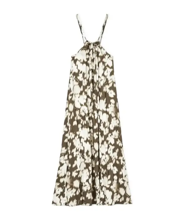 Emporio Armani Halter-neck Printed Beach Dress - White