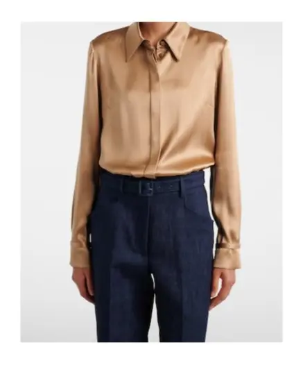 Gabriela Hearst Cruz Silk Satin Shirt