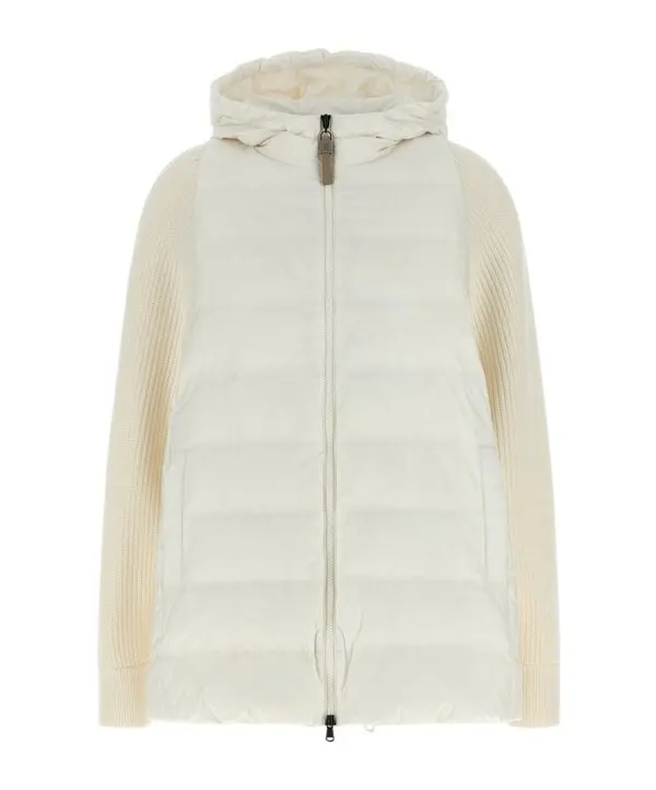 Brunello Cucinelli Zip-up Down Jacket - White