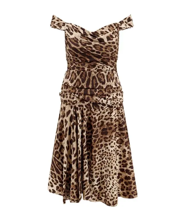 Dolce & Gabbana Patterned Dress - Brown