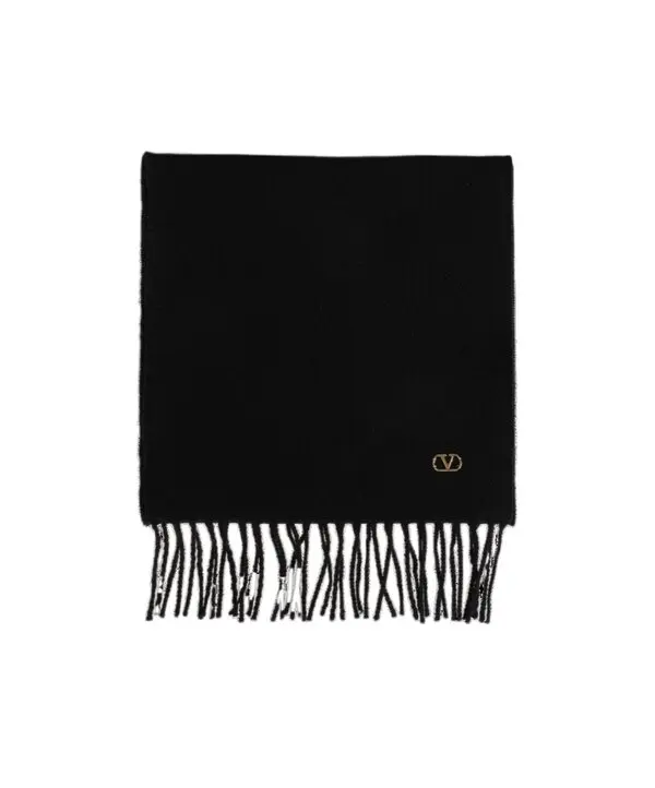 Valentino Garavani Fringed Scarf - Black
