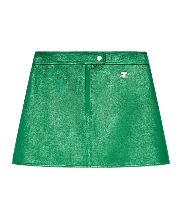 COURREGES Vinyl-effect Mini Skirt - Green