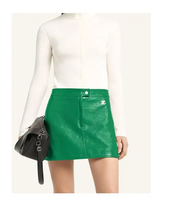 COURREGES Vinyl-effect Mini Skirt