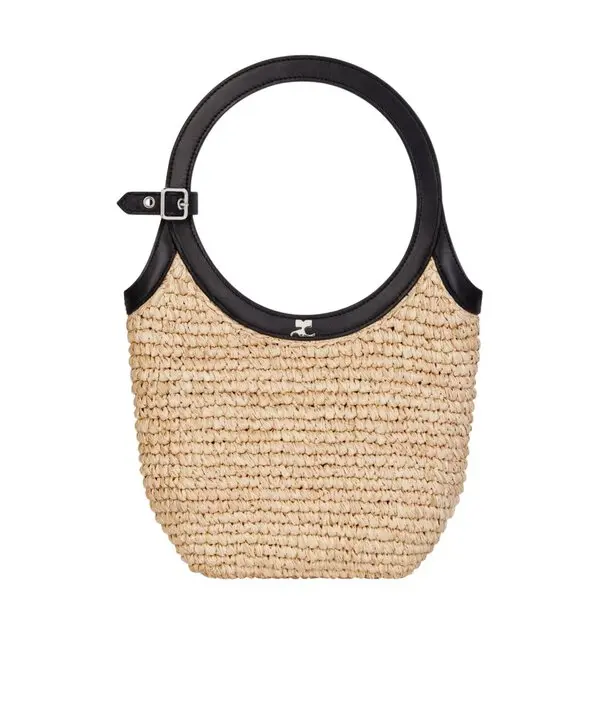 COURREGES Courrèges Holy Ac Logo Plaque Tote Bag - Nude
