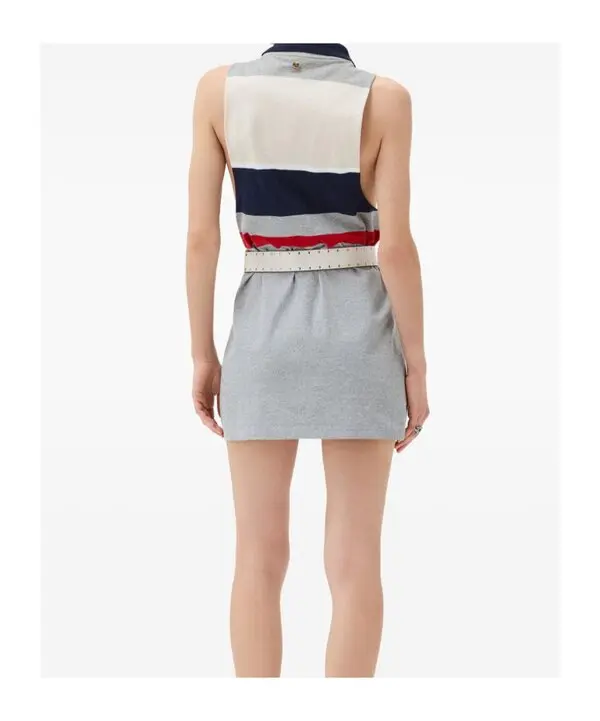Versace Striped Cotton-jersey Mini Dress