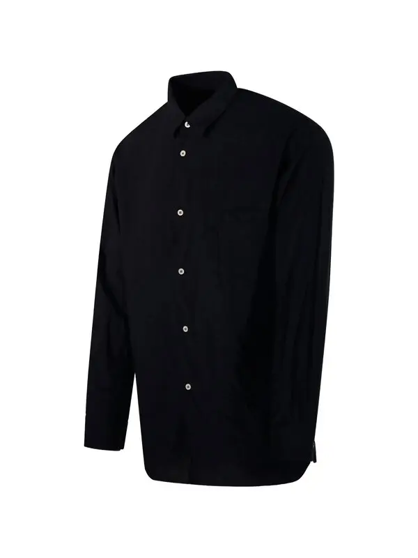 Comme Des Garçons Crinkled Pocket Poplin Shirt