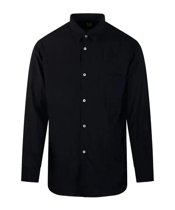 Comme Des Garçons Crinkled Pocket Poplin Shirt