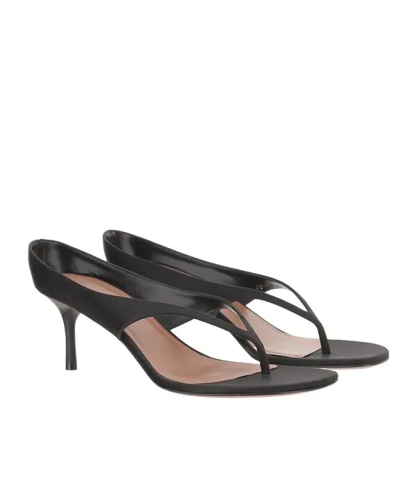Amina Muaddi Round-toe High-heeled Sandals