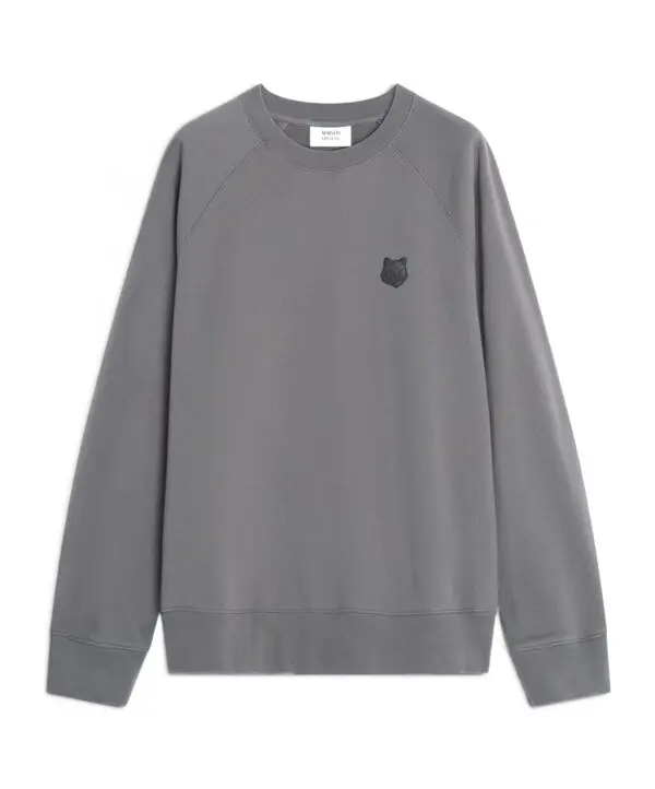 Maison Kitsuné Fox Head Oversize Sweatshirt - Charcoal