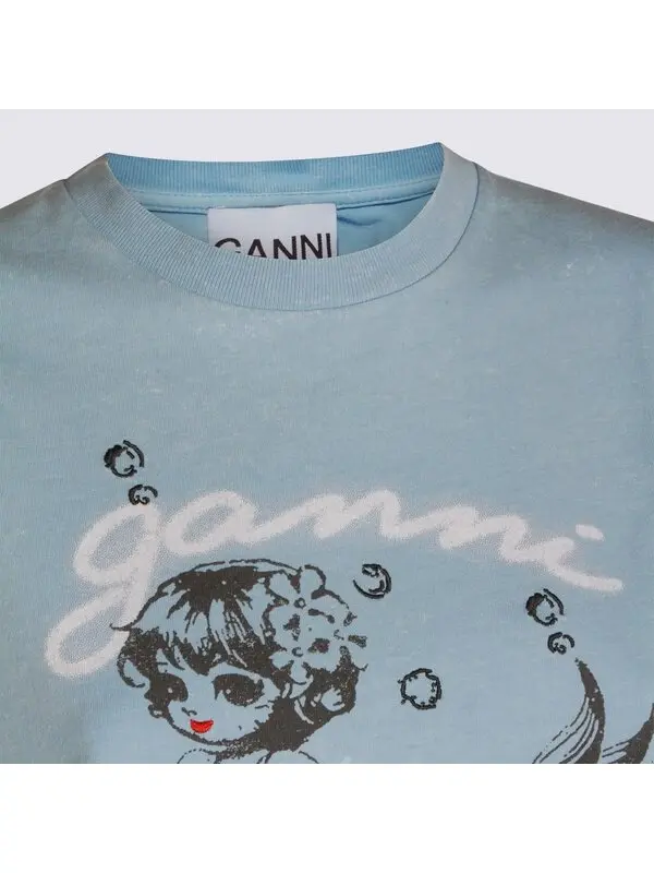 GANNI Mermaid-print T-shirt