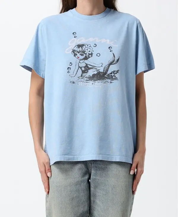 GANNI Mermaid Crewneck T-shirt