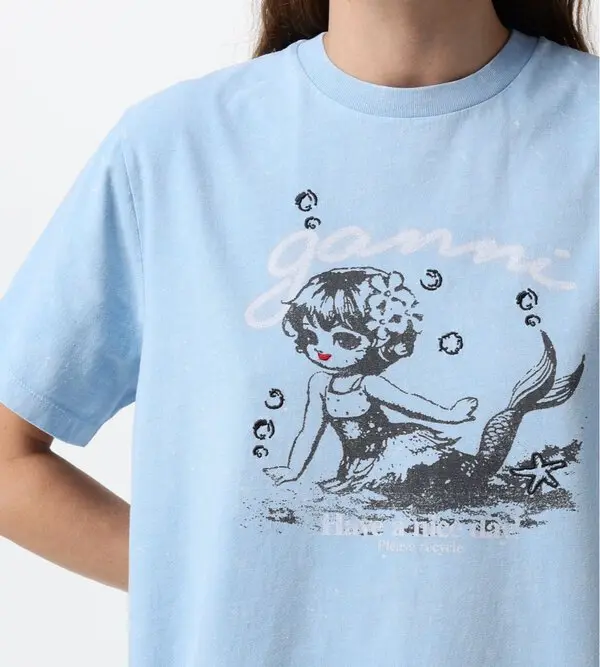 GANNI Mermaid Crewneck T-shirt