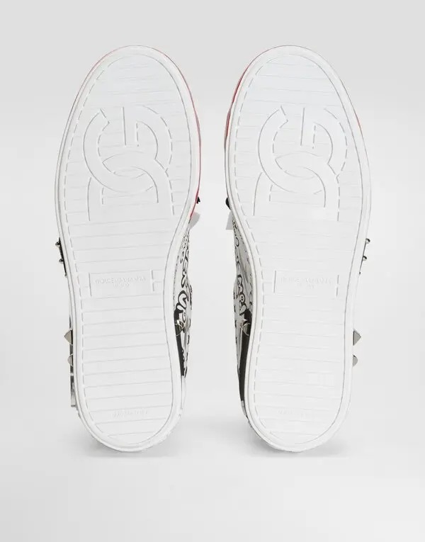 Dolce & Gabbana Graffiti-print Heart-patch Sneakers