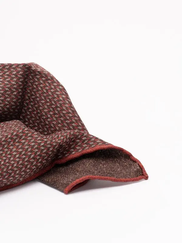 Brunello Cucinelli Geometric Pattern Pocket Square
