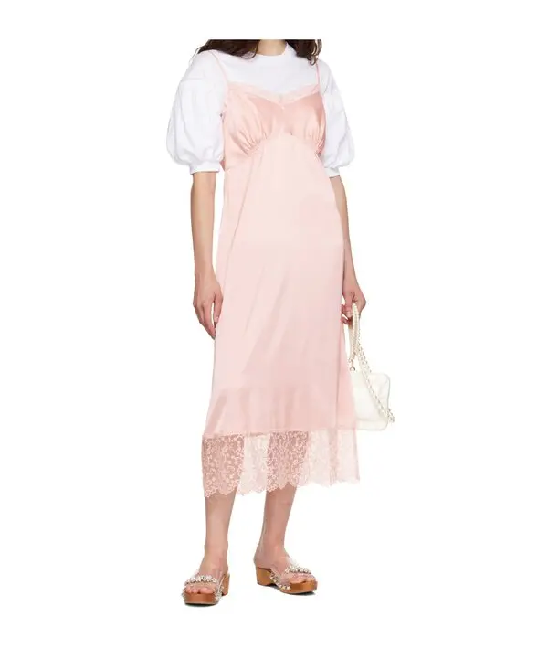 Simone Rocha Suspender Dress With Lace Trim - Soft Pink