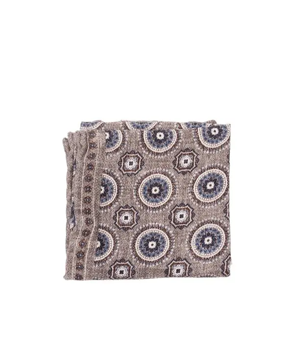 Brunello Cucinelli Patterned Jacquard Pocket Square - Gray-blue