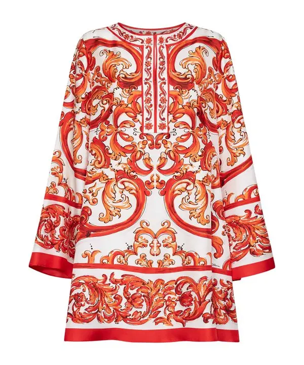 Dolce & Gabbana Majolica-printed Twill Kaftan Dress