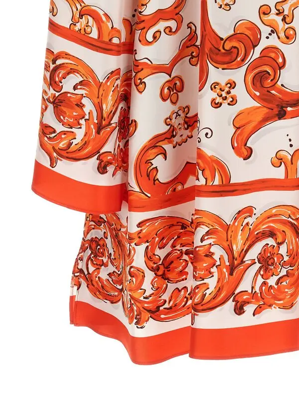 Dolce & Gabbana Majolica-printed Twill Kaftan Dress