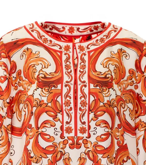 Dolce & Gabbana Majolica-printed Twill Kaftan Dress