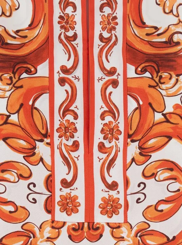 Dolce & Gabbana Majolica-printed Twill Kaftan Dress
