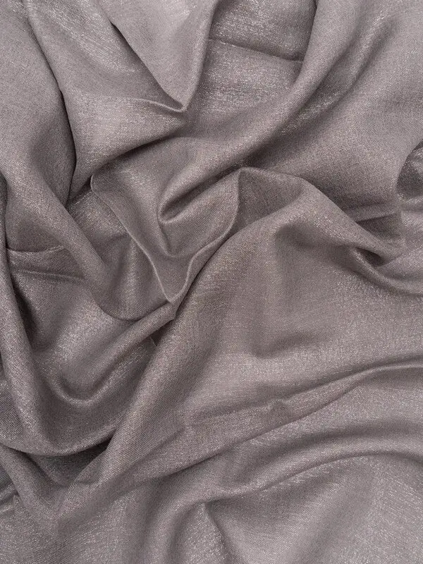 Brunello Cucinelli Metallic-thread Frayed Scarf