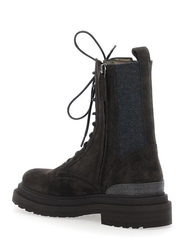 Brunello Cucinelli Lace-up Combat Boots