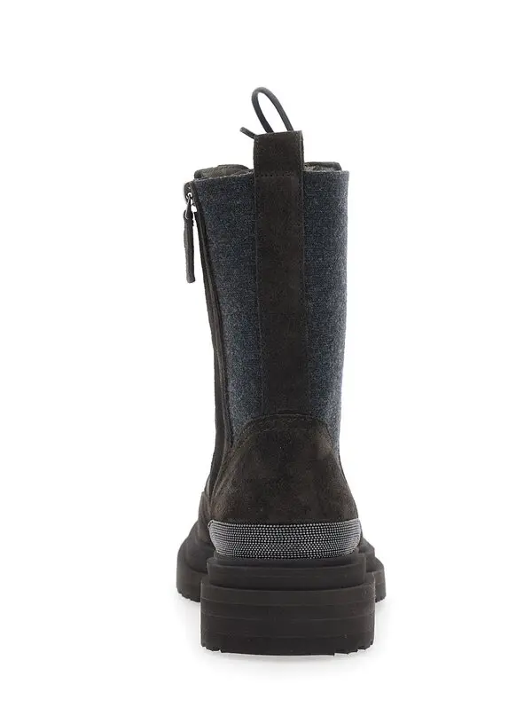 Brunello Cucinelli Lace-up Combat Boots