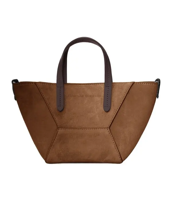 Brunello Cucinelli Geometric-panelled Shoulder Bag - Brown